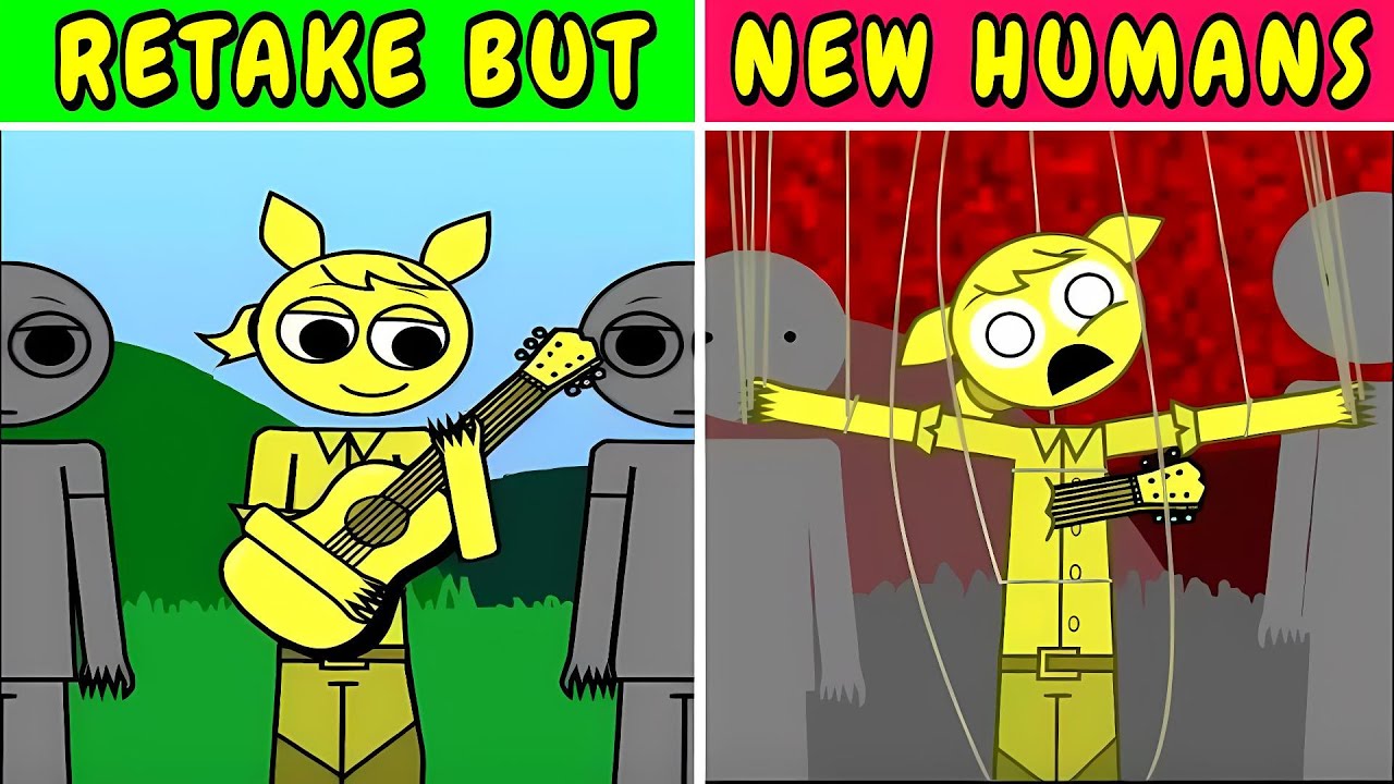 IIncredibox Sprunki: Retake But Human All Characters - Normal vs Horror ...