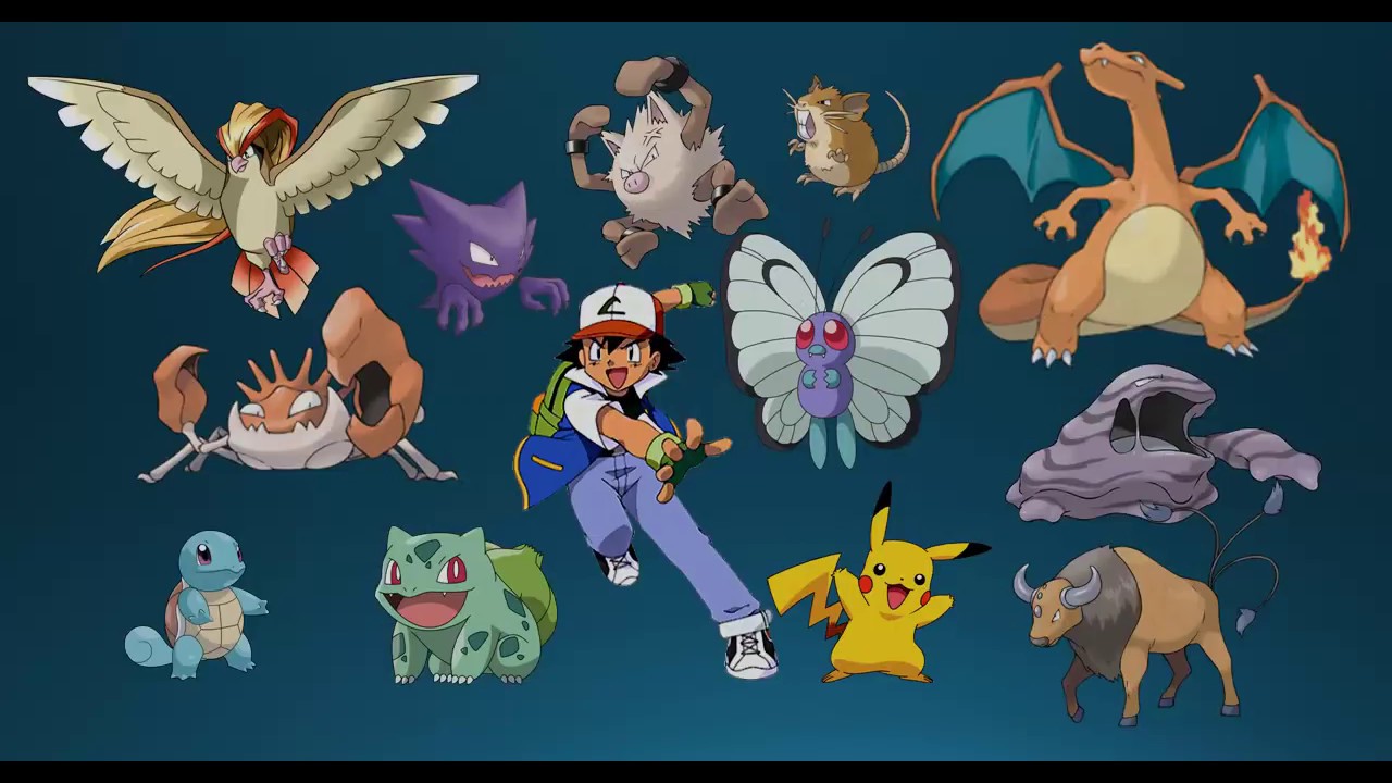 Ash's Kanto Team - YouTube
