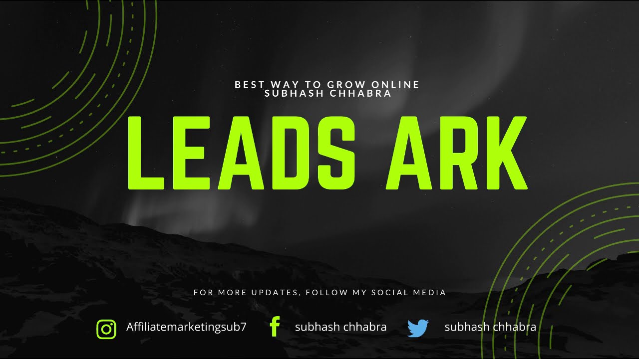 LEADS ARK AFFILIATE MARKETING - YouTube