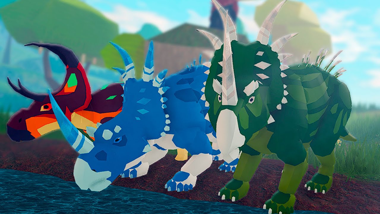 NOVO STYRACOSAURUS, Manada LUTANDO com CARNÍVOROS! - Prehistoria ROBLOX ...