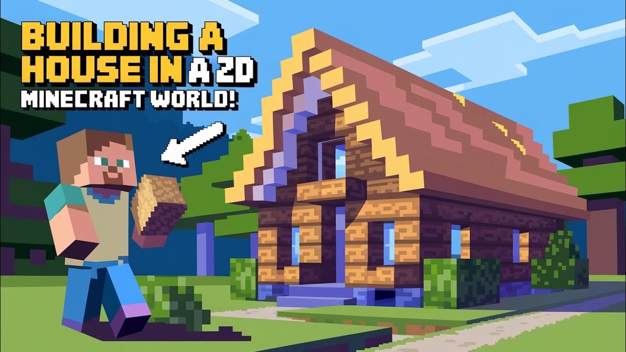 Building a House in a 2D Minecraft World! #4......... - YouTube
