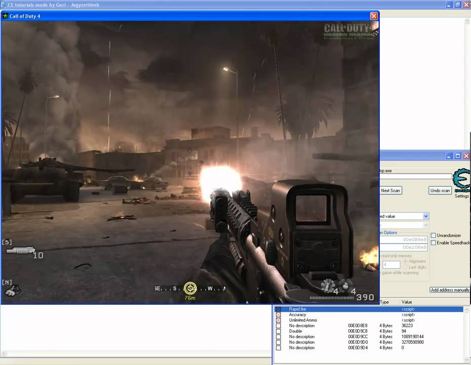 COD4: Some weapon upgrades with Cheat Engine - YouTube