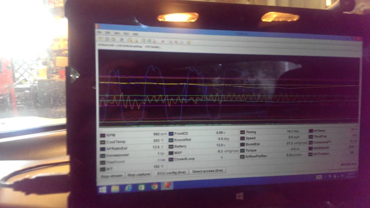 2g DSM 99 Eclipse GSX -- ECMlink tablet and gauge setup - YouTube