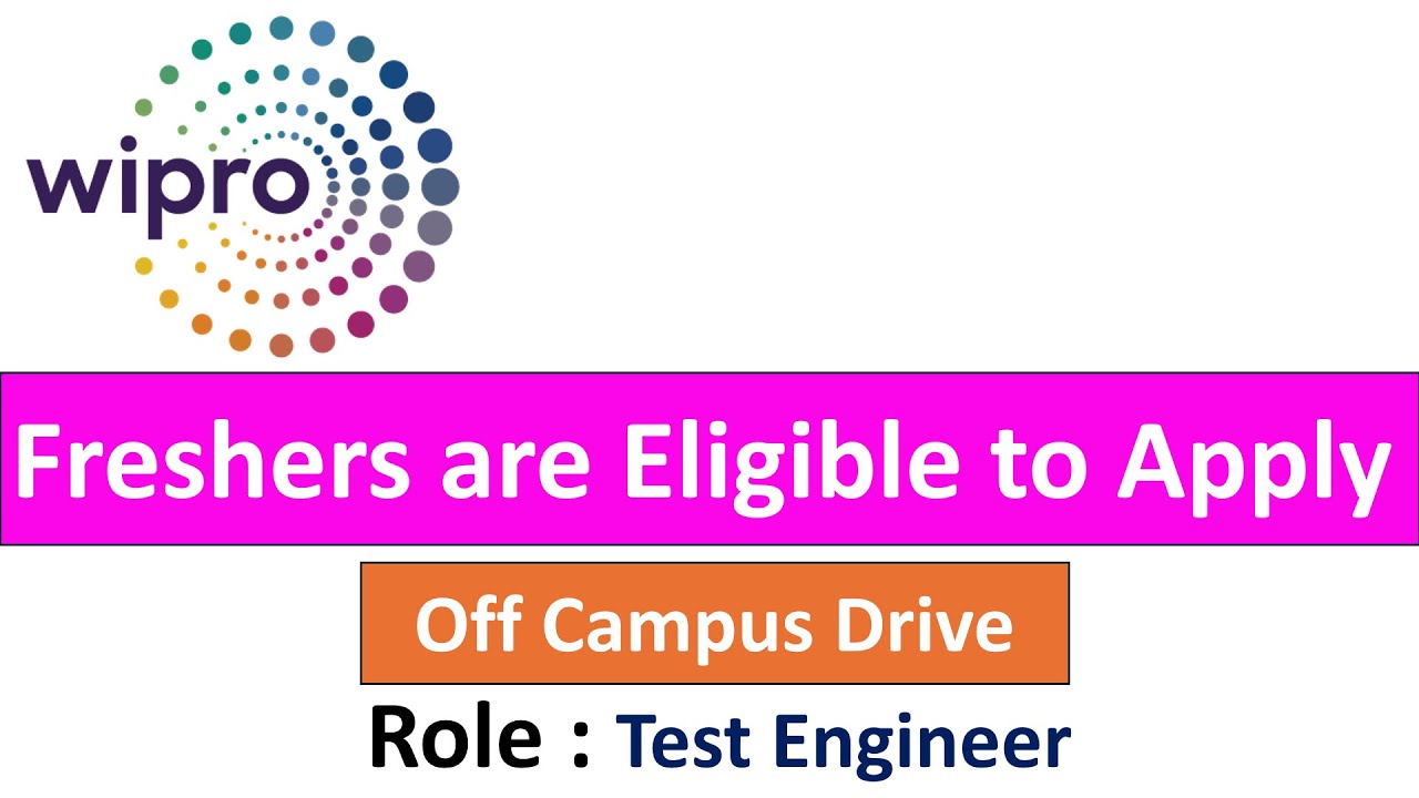 Wipro Hiring Test Engineer - Freshers are Eligible to Apply - YouTube