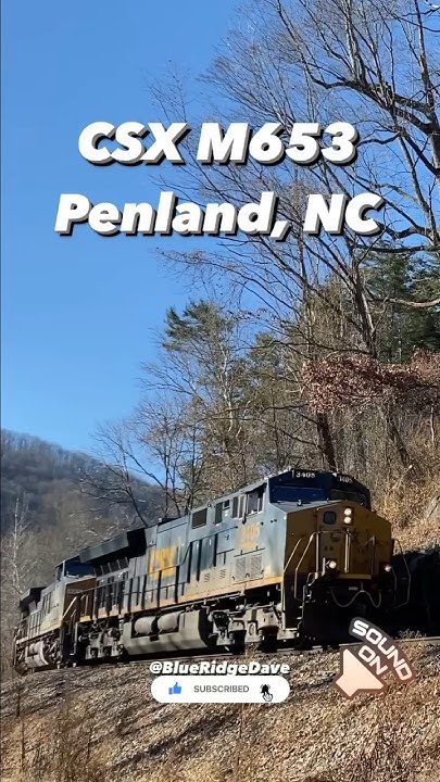 CSX M653 Freight Train near Penland, NC - YouTube
