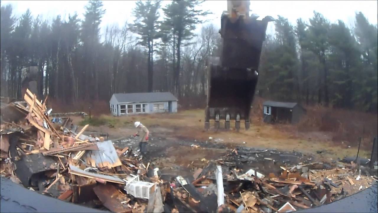 Abandoned Ranch Demolition W/ CAT330D Cab Cam - YouTube