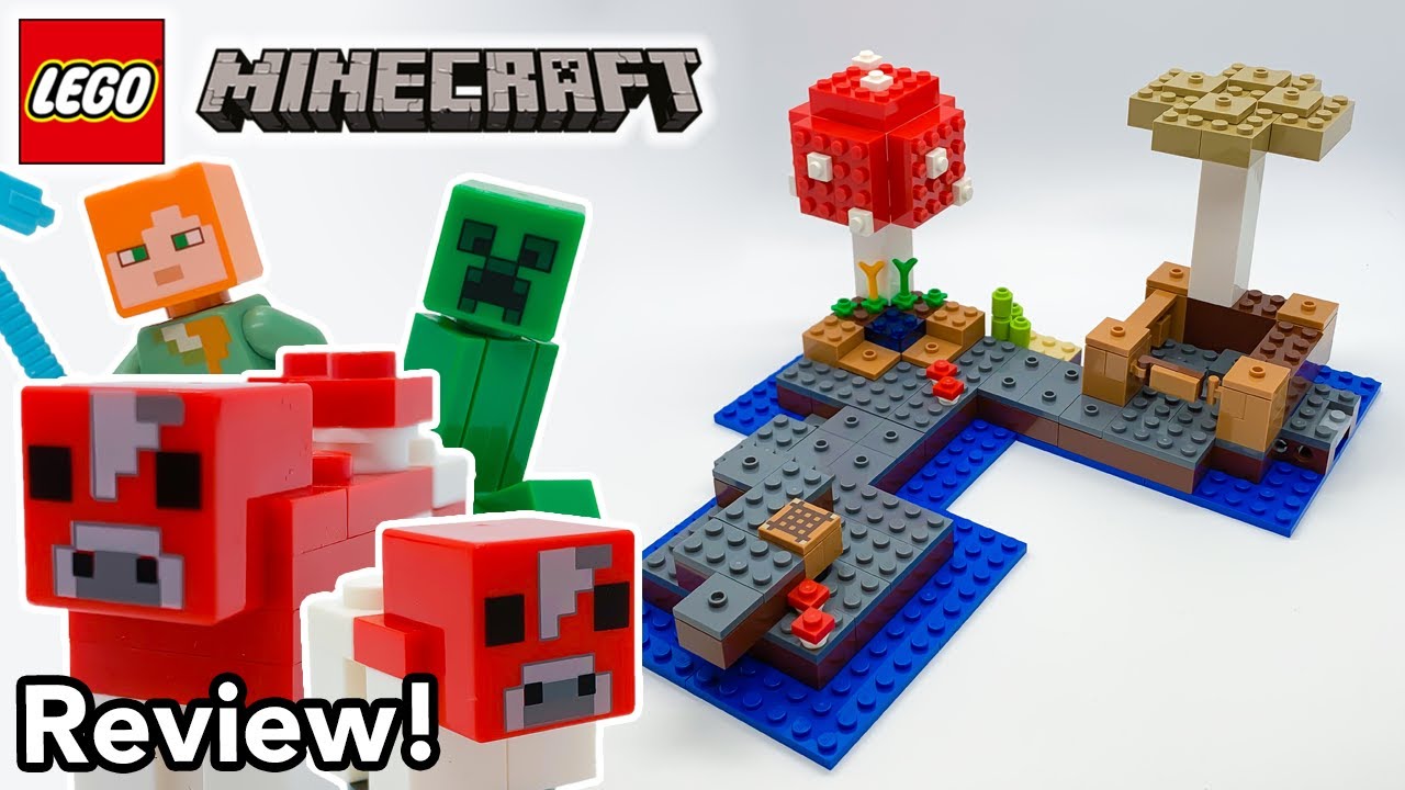 The Mushroom Island Review! 2017 LEGO Minecraft Set 21129 - YouTube