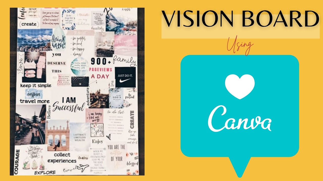 How To Make A Vision Board Using CANVA | Step By Step - YouTube