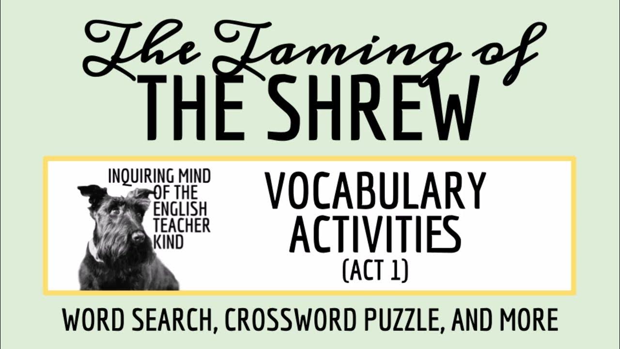 The Taming of the Shrew Vocabulary Games for High School (Act 1) - YouTube