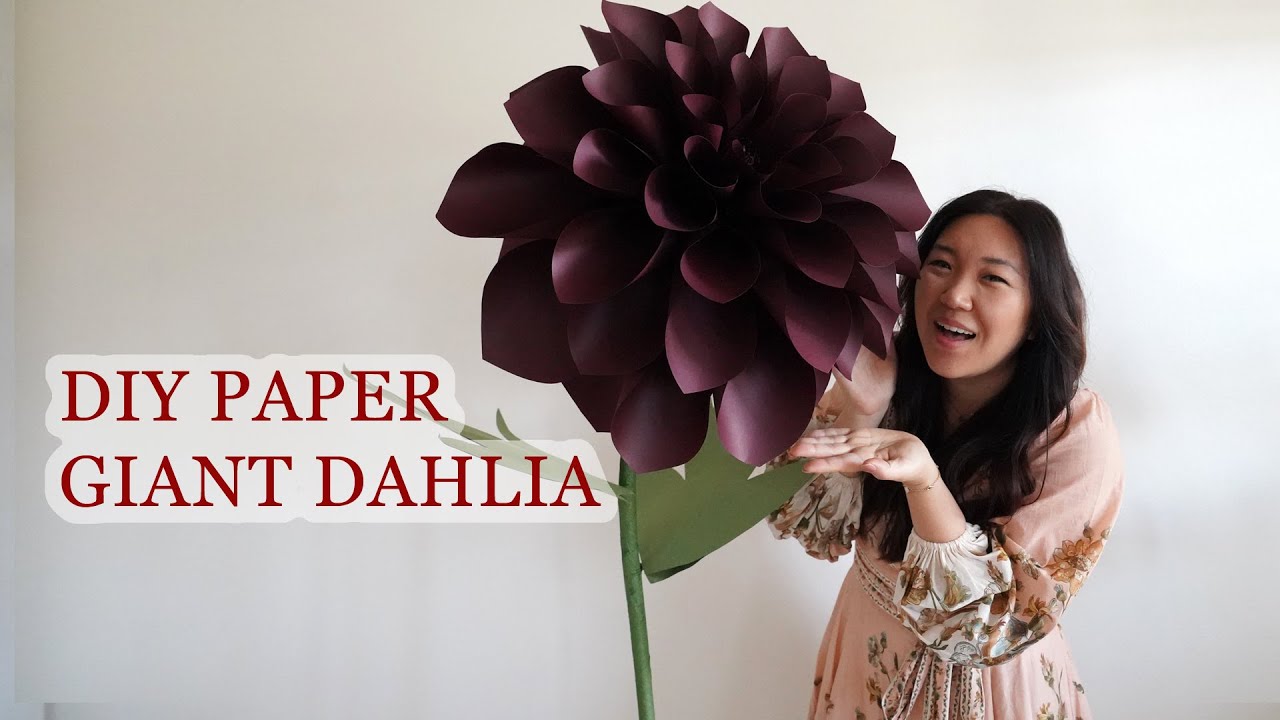 DIY Giant Paper Flower Dahlia Ball 💕 How to Step By Step Crafts - YouTube