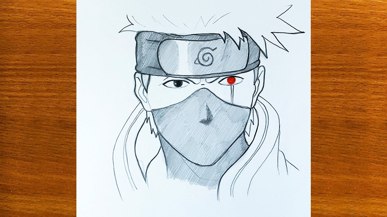 Easy anime drawing || How to draw Kakashi Hatake || Pencil sketch for ...