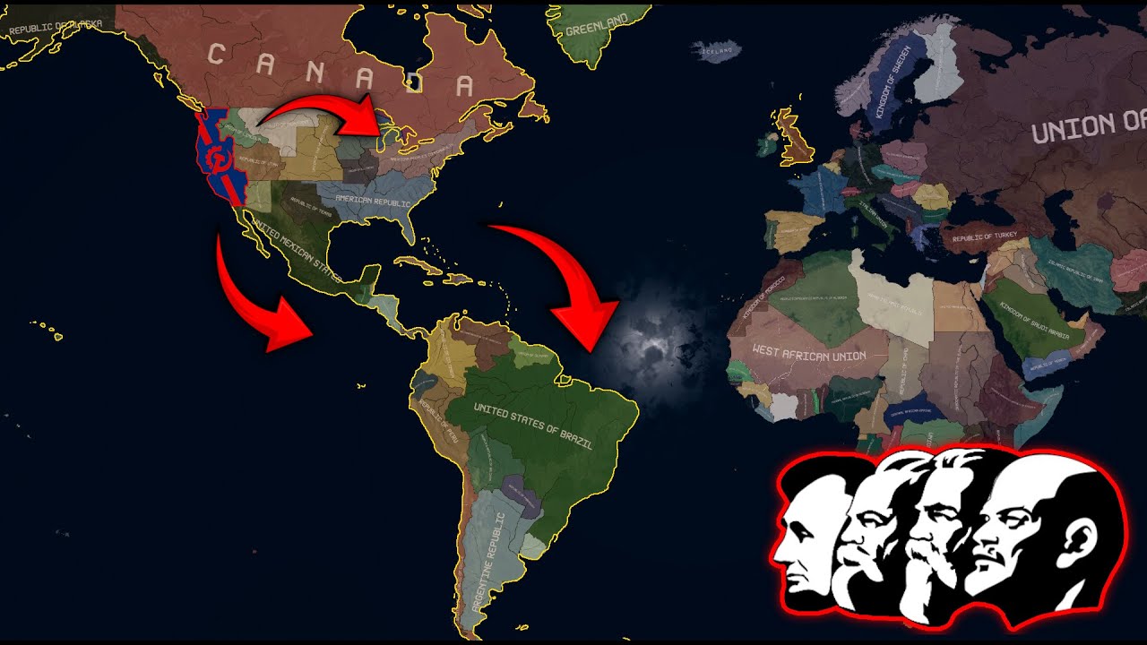 UAPR Spreads the Revolution to the Americas - HOI4 Red World (Gameplay ...
