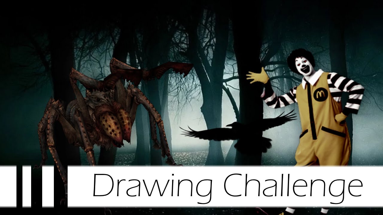 Challenge Drawing || Horror Fast Food Mascot - YouTube