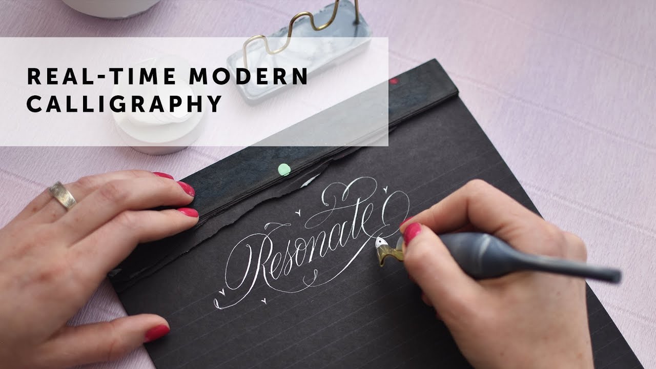 RESONATE Real Time Modern Calligraphy with Flourishing - YouTube
