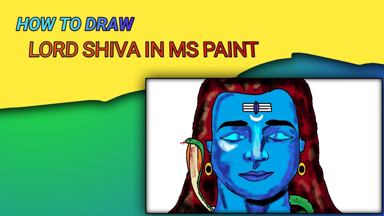 How to Draw Lord Shiva in Ms Paint | Lord Shiva Drawing - YouTube