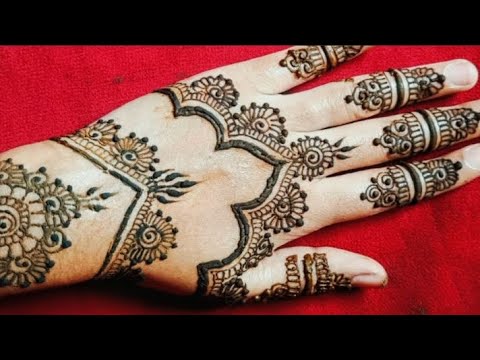 Back hand beautiful heena design - Simple and easy mehndi design for ...