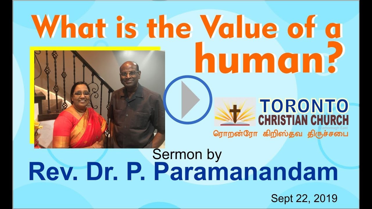 Sermon by Rev. Dr. P. Paramanandam | Toronto Christian Church - YouTube
