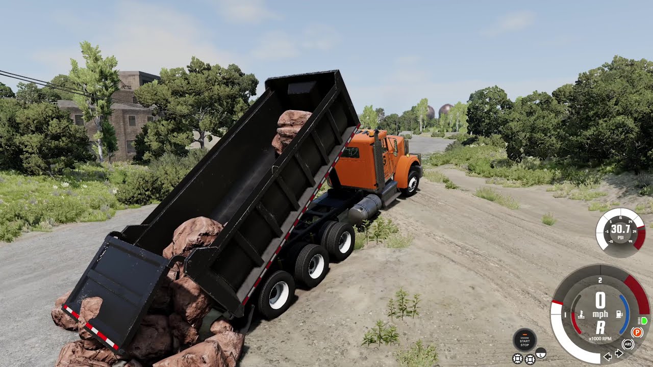BeamNG.drive - Offroading With Heavy Load Dumper Truck Gameplay - YouTube
