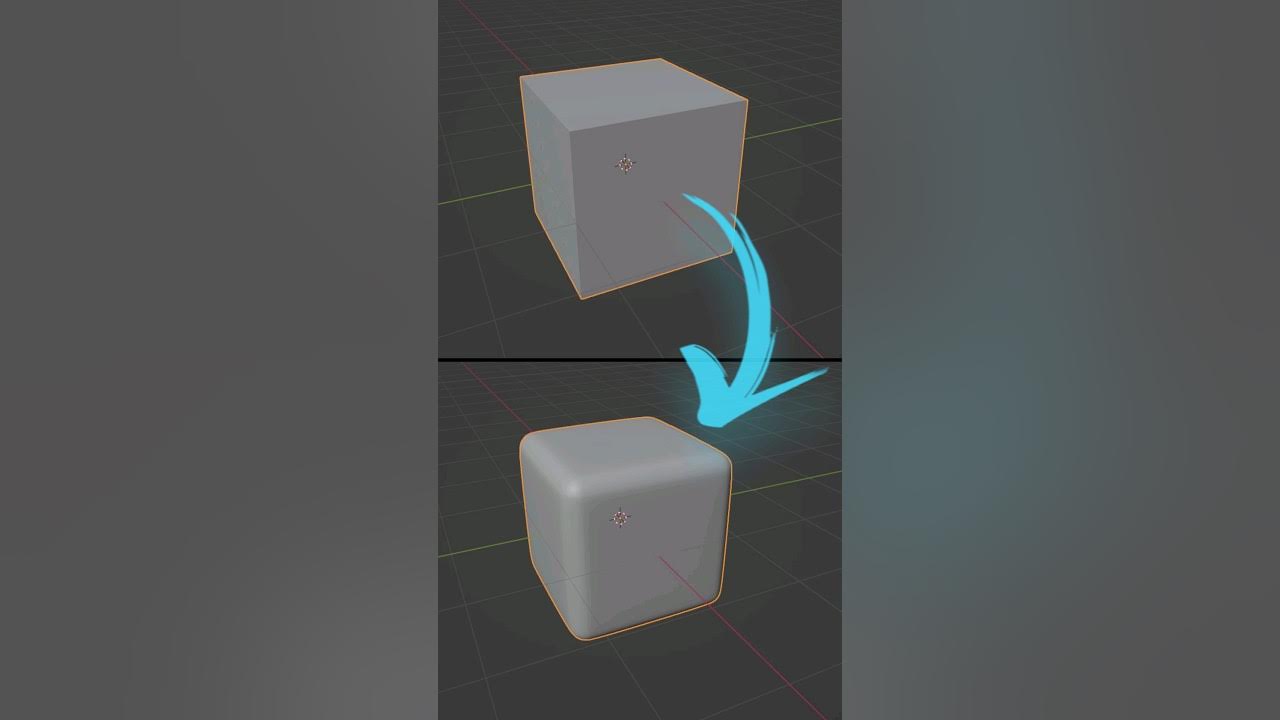 How to make round corners of cube in Blender, bevel modifier #blender #3d #cgian - YouTube
