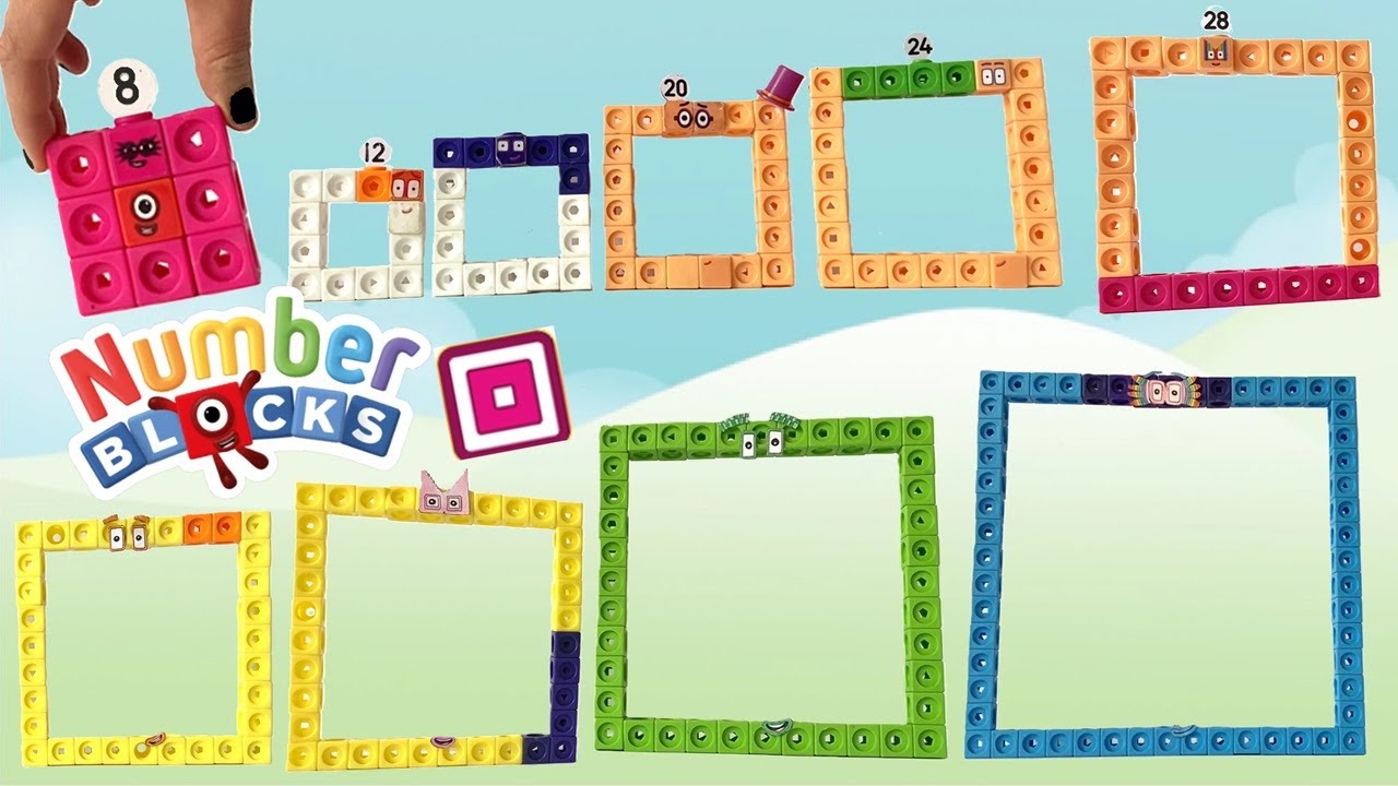 Numberblocks Square With A Hole Club | Numberblock Math Link Cubes ...