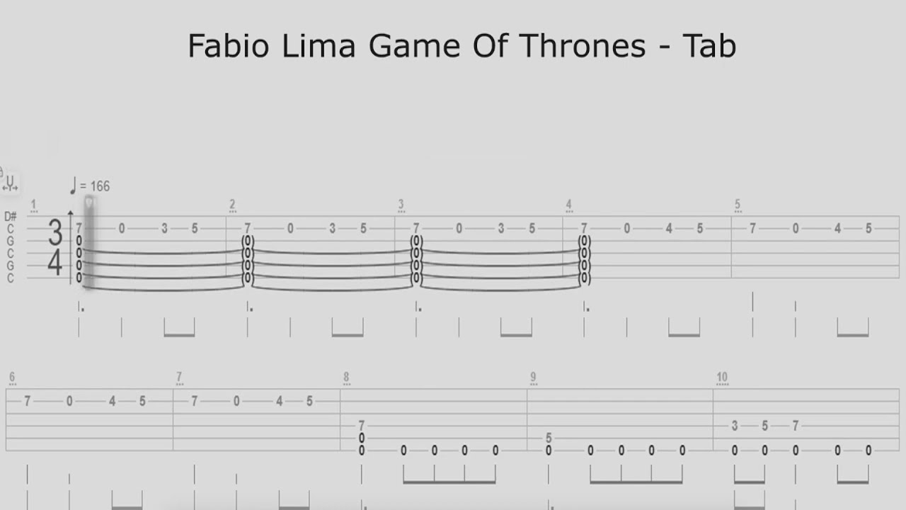 Fabio Lima Game Of Thrones - Tab - YouTube