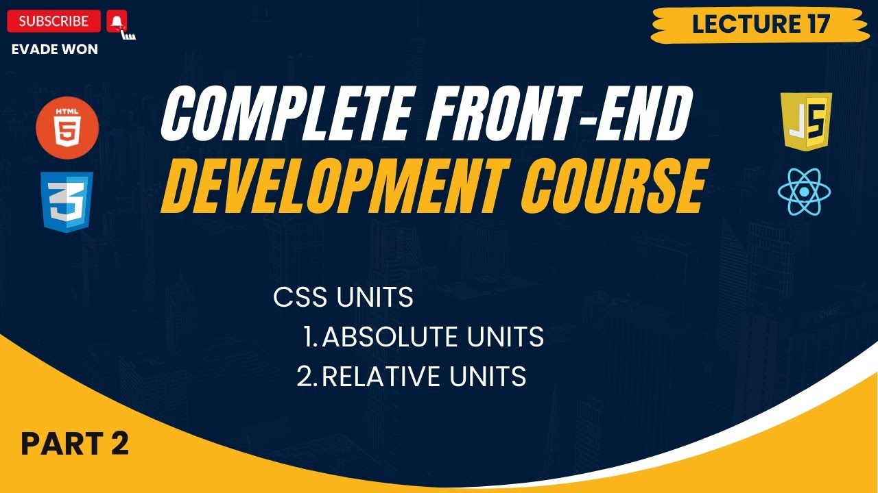 All Relative Units in one video | Complete Front End course - YouTube