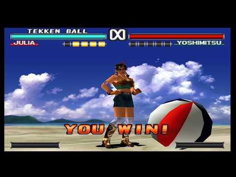 Tekken 3 julia (1P outfit) vs yoshimitsu (2P outfit) (tekken ball) (5 rounds) #2