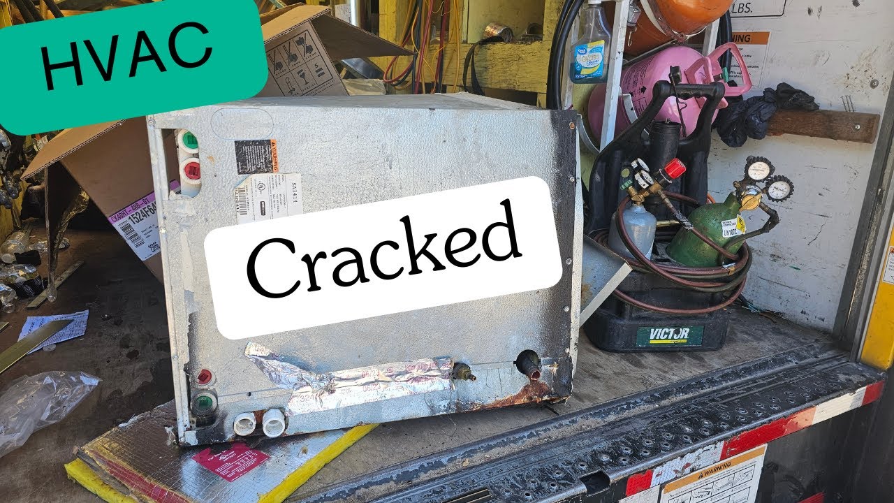Cracked drain pan leads to A/C replacement# mold in attic - YouTube