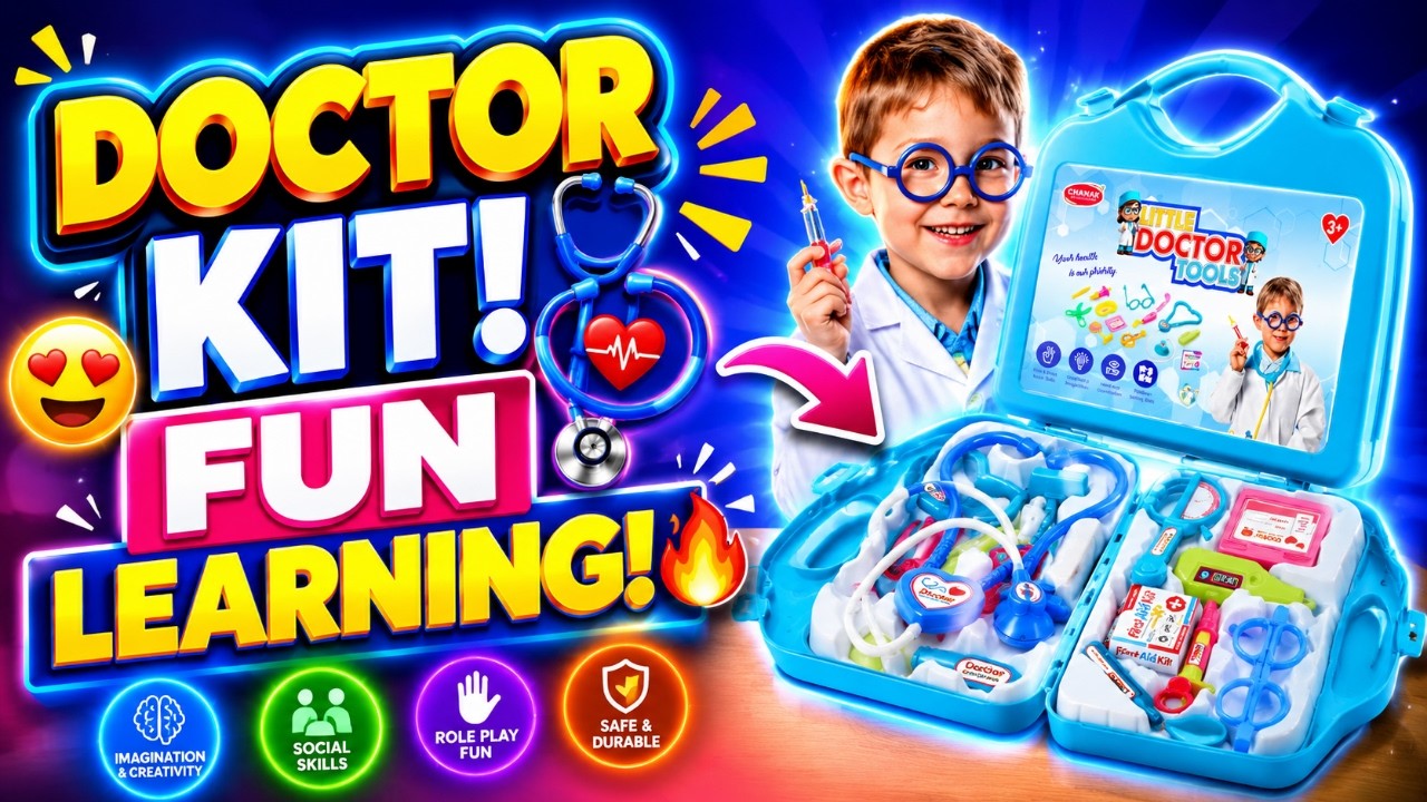 Doctor Play Set with Foldable Suitcase|Doctor Set Toy Game Kit - YouTube