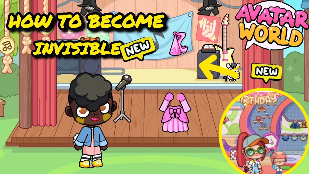 HOW TO BECOME INVISIBLE IN AVATAR WORLD // HAPPY GAME 🌈🌈🌈 - YouTube