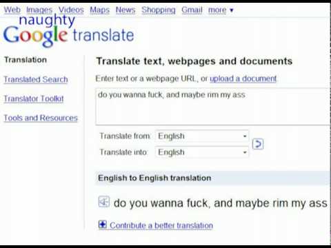 Naughty Google Translator - YouTube