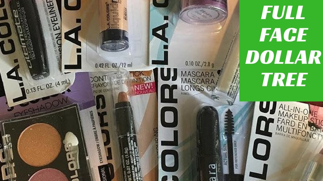 Full Face of DOLLAR MAKEUP | Dollar Tree LA COLORS Makeup Review - YouTube