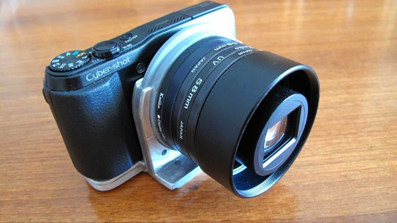 DIY SONY HX20V Lens and Filter adapter - YouTube