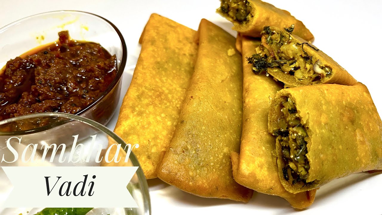 SAMBHAR VADI | Maharashtrian Style Kothimbir Vadi | Easy Recipe - YouTube