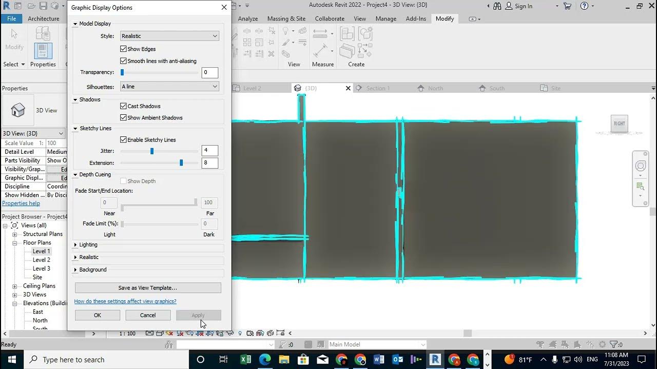 Revit Tutorial: Graphic Display Options in Revit - YouTube