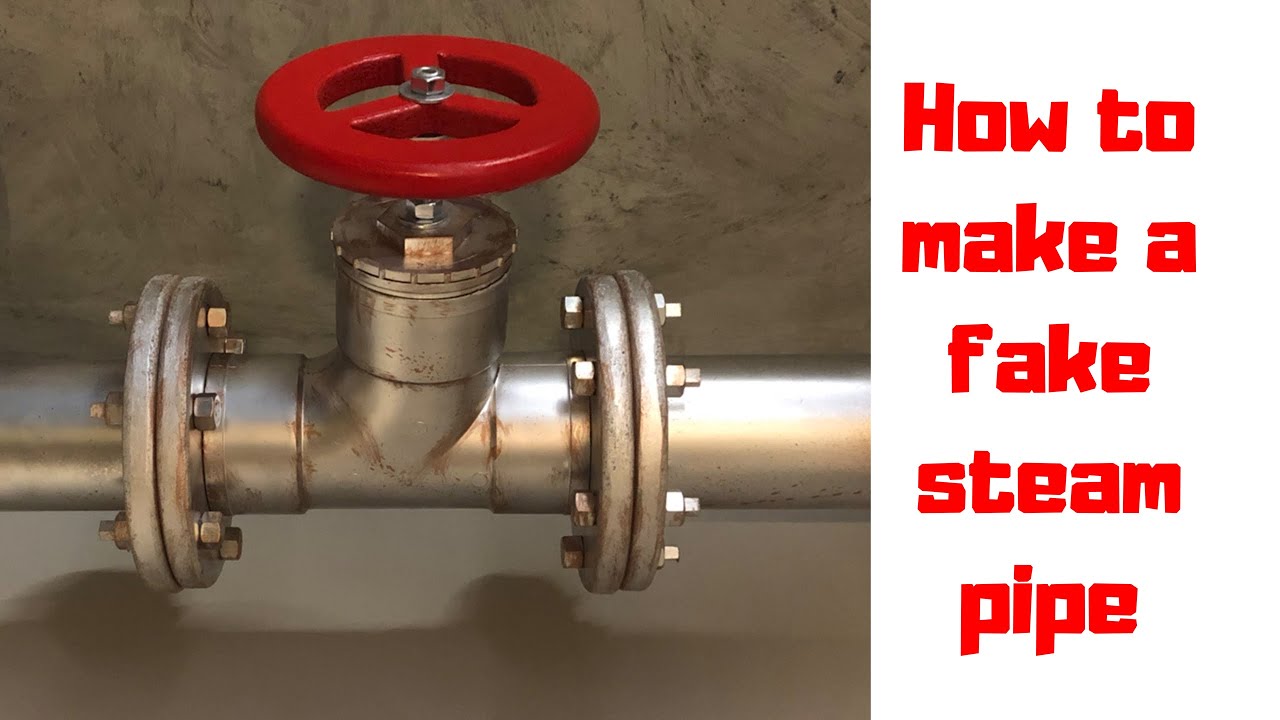 diy fake steam pipe industrial decor - YouTube
