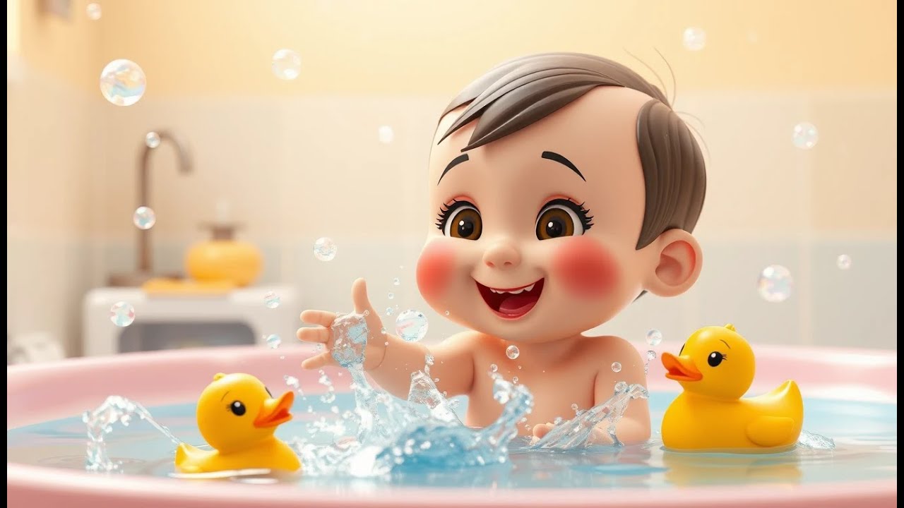 Bath Time Bubble Party | Nursery Rhyme & Lyrics for Kids - YouTube