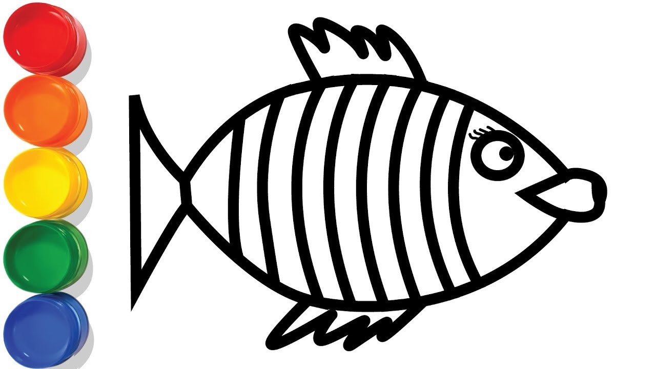 Amazing Fish Drawing and Coloring for Kids || ChuChu Colors TV - YouTube