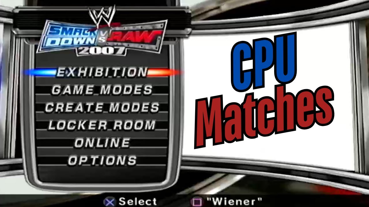 SVR 2007 CPU Matches Smackdown vs Raw 2007 Gameplay Live Stream No Commentary - YouTube