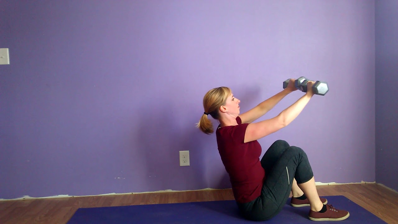 Chest Press Crunch - YouTube