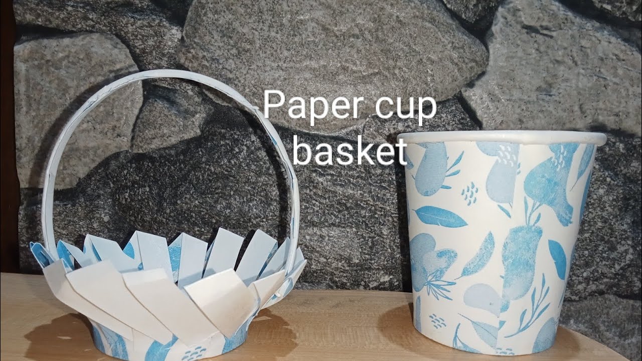 DIY. How to make a mini basket from paper cup# hand craft# recycled ...