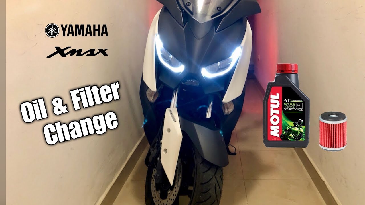 How To Change Oil & Oil Filter On Yamaha Xmax 300 - YouTube