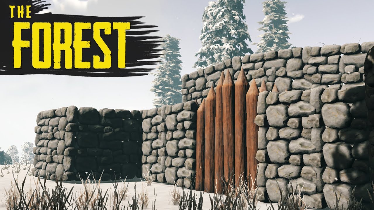 BUILDING THE WALLS! The Forest Hard Survival S3 Episode 24 - YouTube