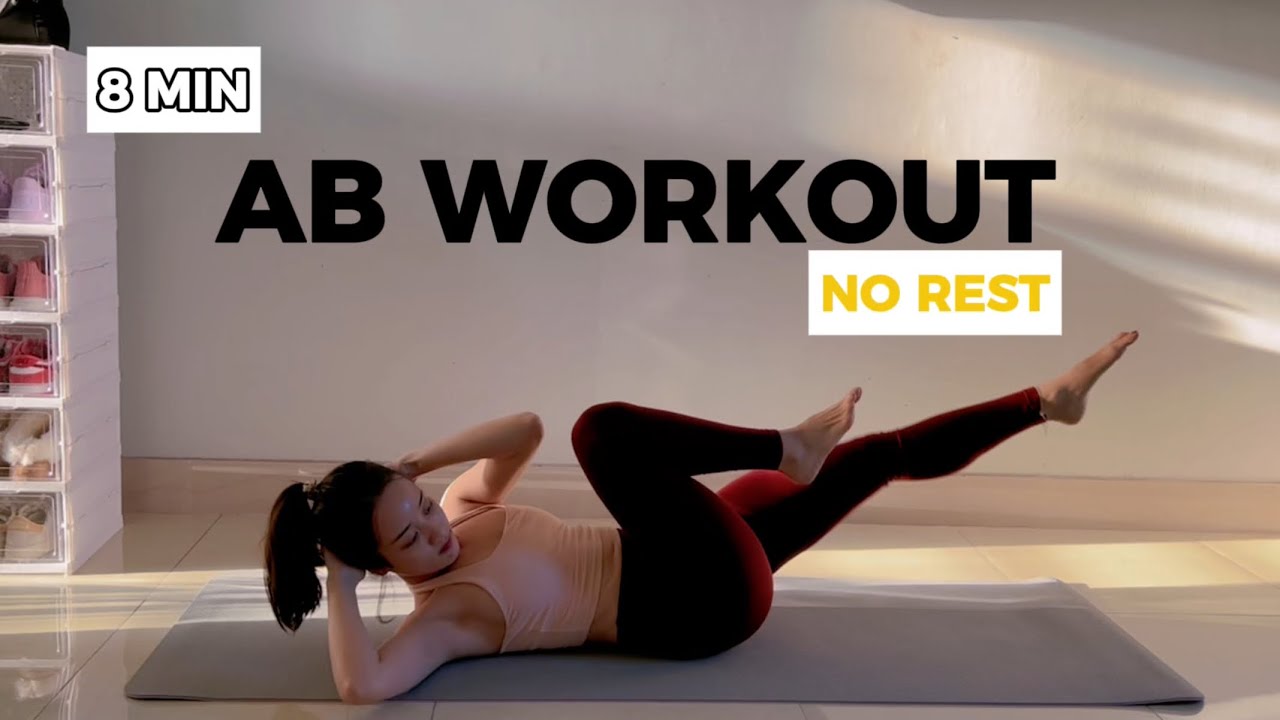 8 Min Ab Workout ( No Rest) | 11 Line Abs At Home | No Equipment - YouTube