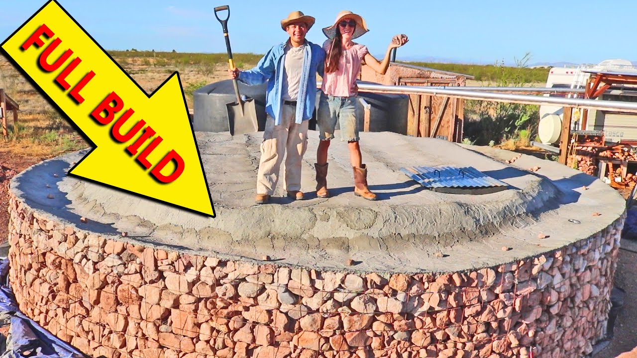 Couple Builds Incredible Earthbag Cistern With A Gabion Retaining Wall ...