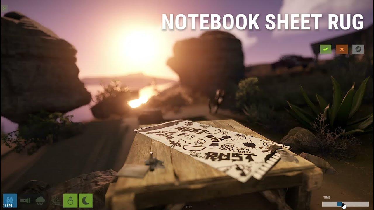 Notebook Sheet Rug // Rust // Workshop - YouTube