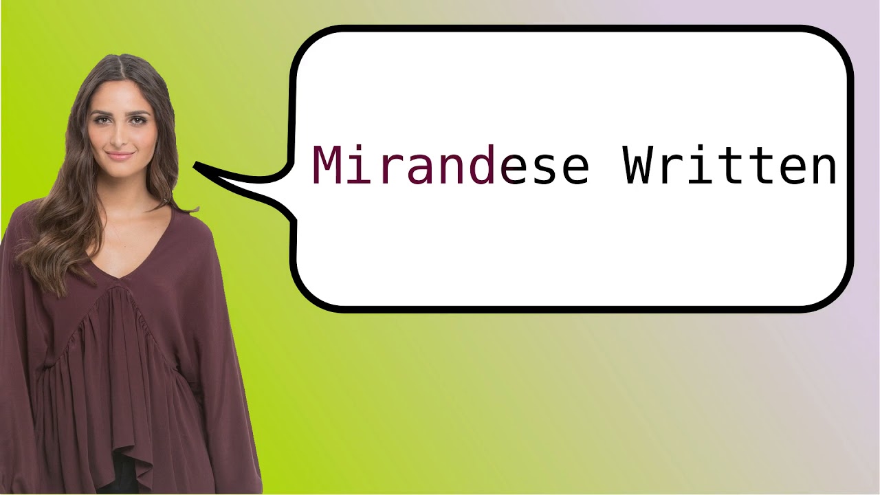 Como dizer 'mirandês escrito' em ingles? - YouTube