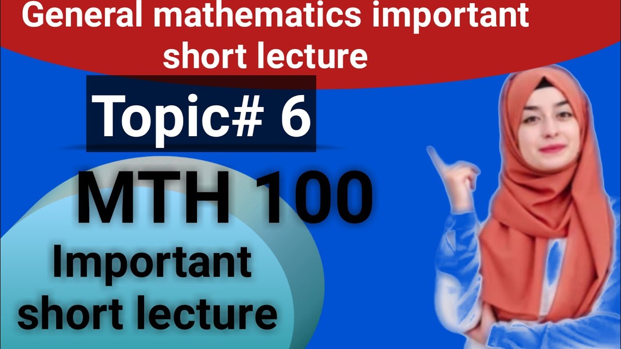 General mathematics (MTH 100) Coordinate geometry imp short lecture ...