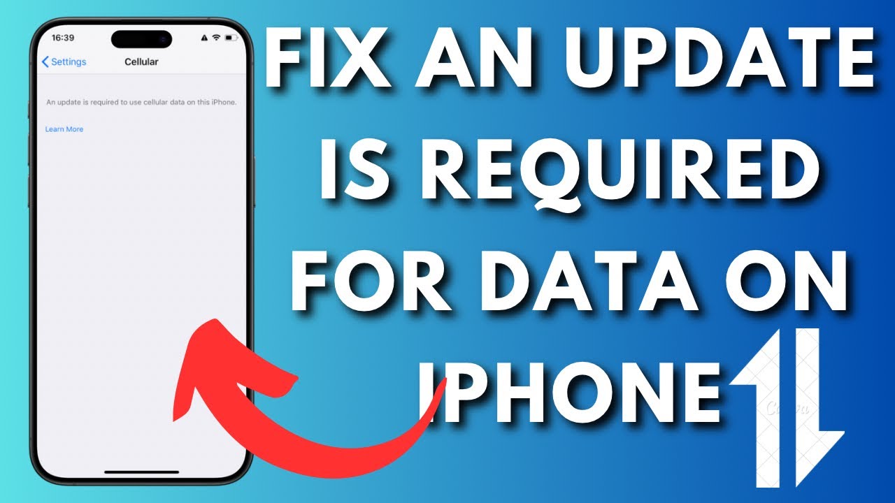 How To Fix An Update Is Required For Data On iPhone - YouTube