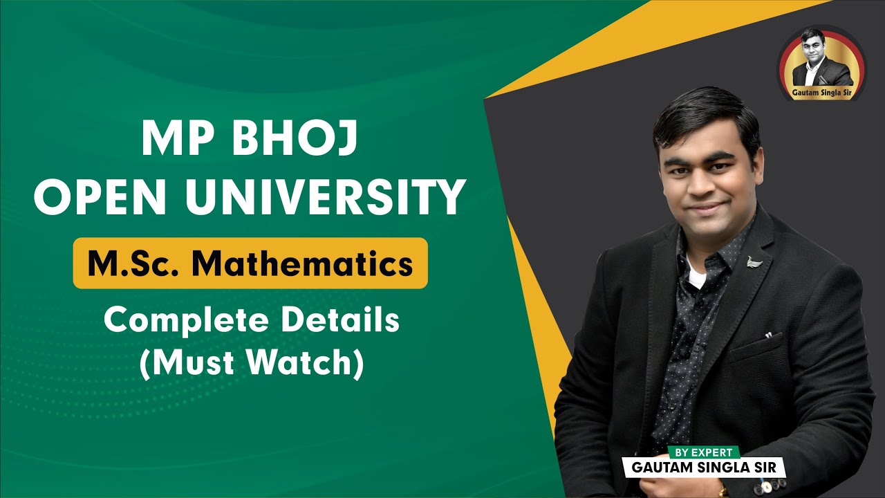 🔥🔥MP Bhoj Open University M.Sc. Mathematics Complete Details and Online ...